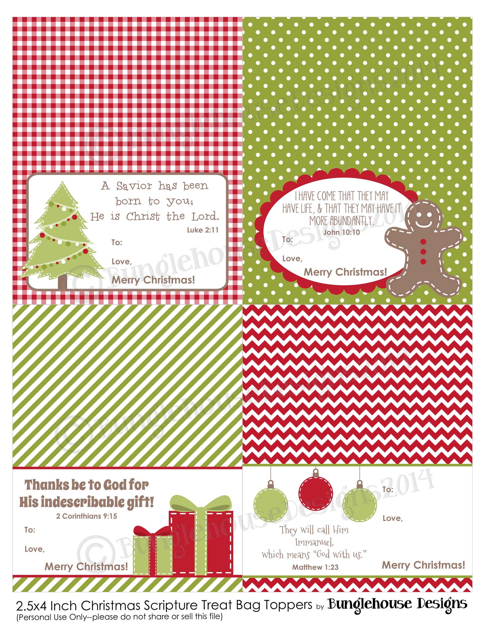 Kids Printable Christmas Treat Bag Toppers Christmas - Etsy