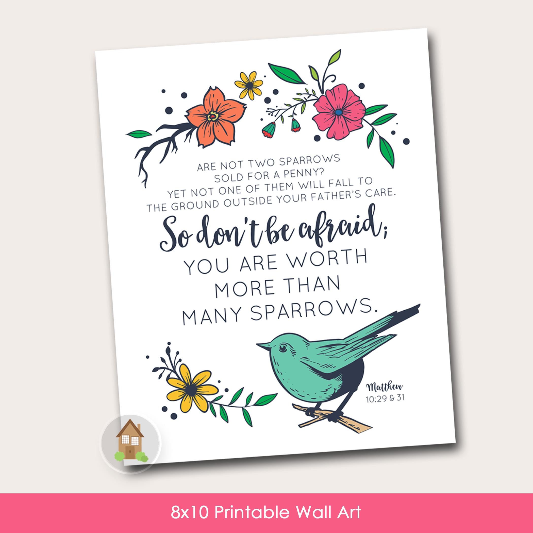 Christian Wall Art | Printable Bible Verse 8x10 | Don't Be Afraid ...