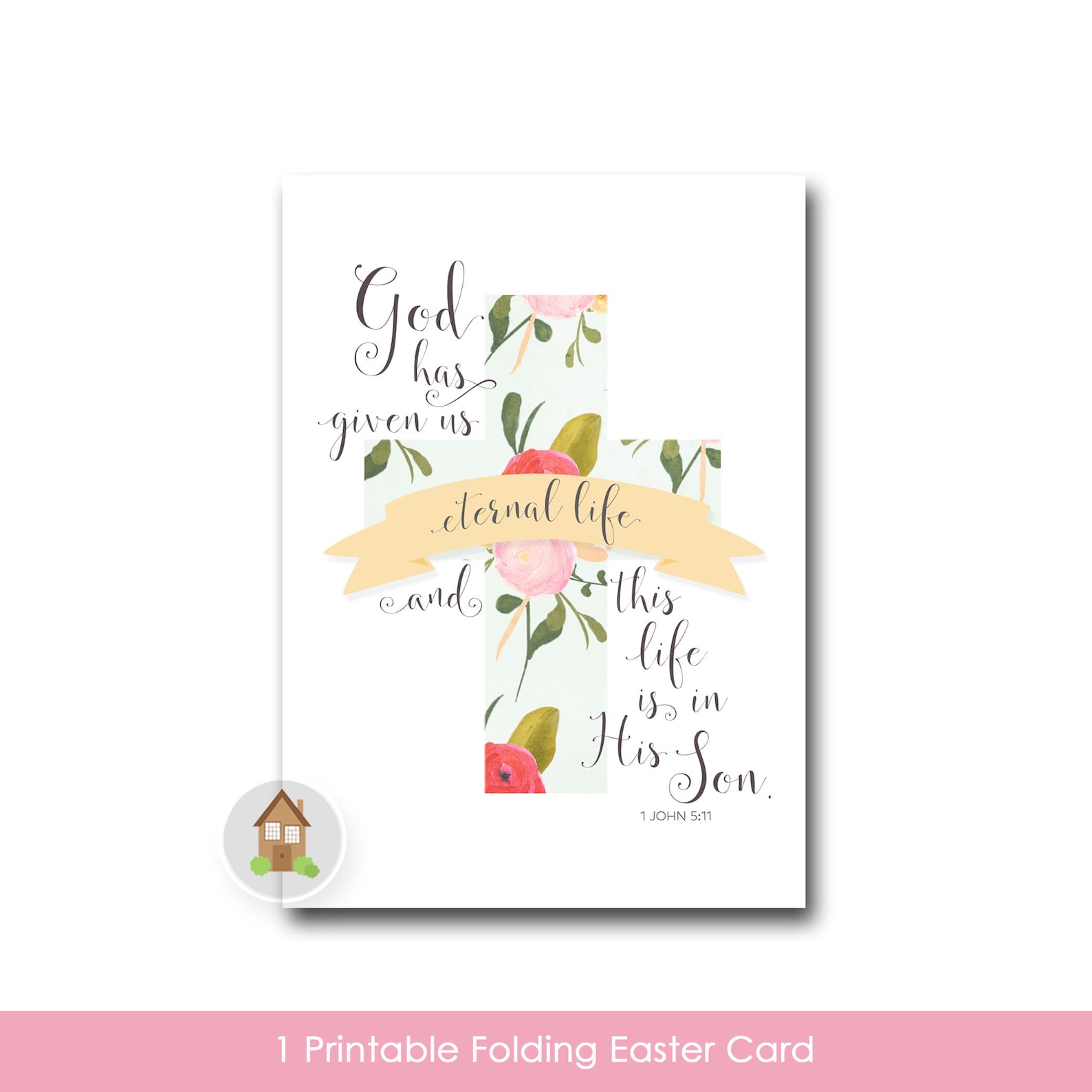 Christian Easter Greeting Card | Printable Easter Scripture | Easter ...