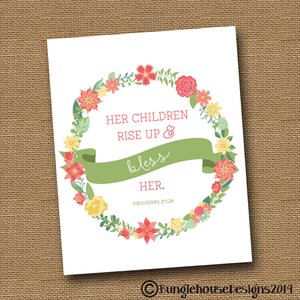 Mother's Day Printable | Bible Verse Wall Art | DIY PRINTABLE ...