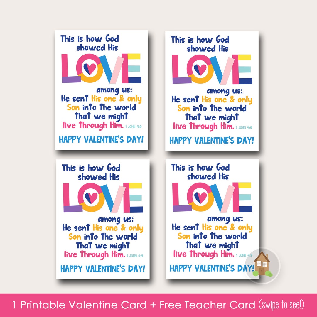 God's Love Valentine | 1 John 4:9 | This is How God Showed His Love ...