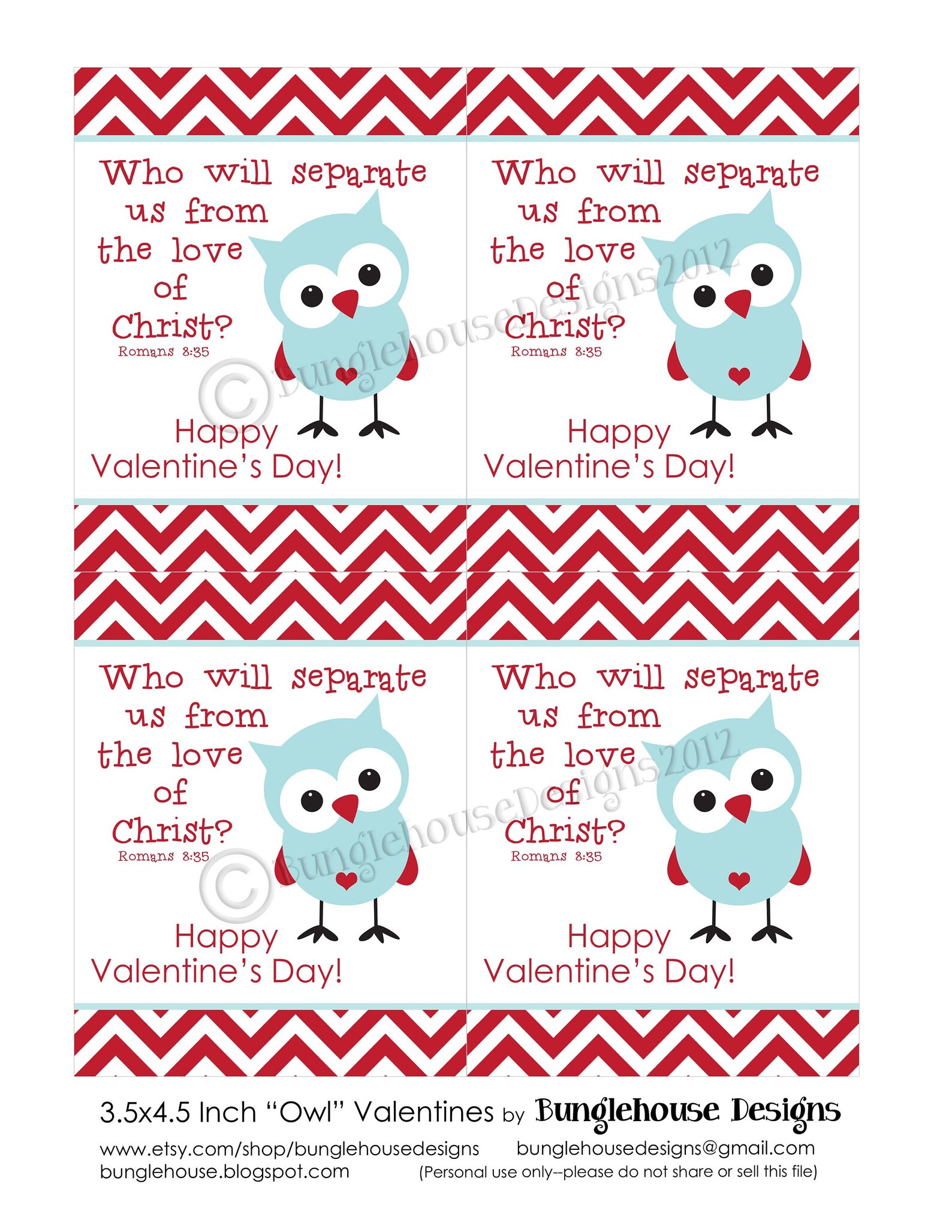 Owl Valentine Card | Boy Valentine | Christian School Valentines Party ...