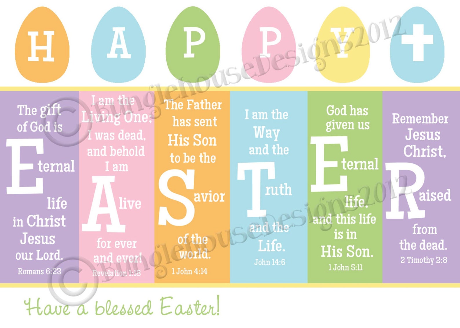 Scripture Easter Card | Printable Easter Card | DIY PRINTABLE | Happy ...