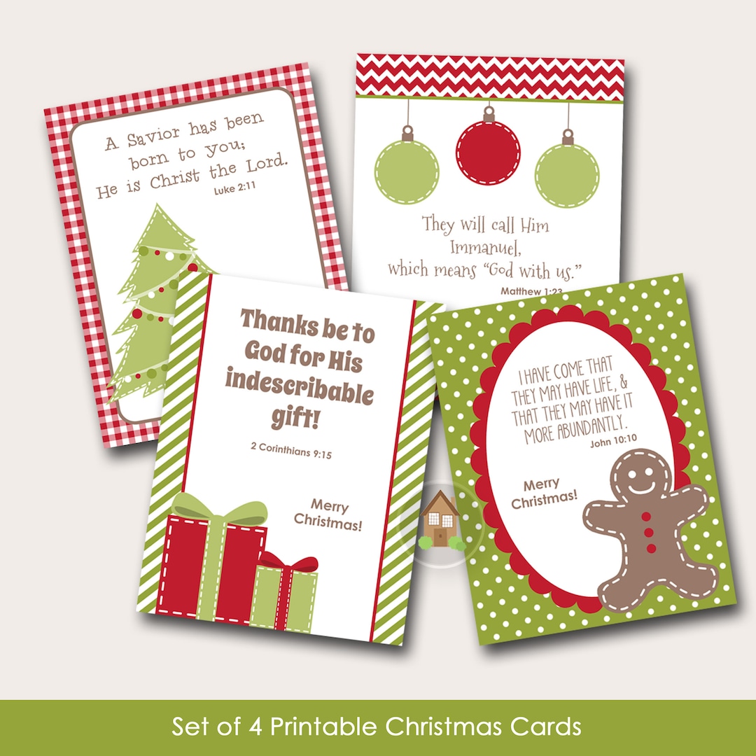 Kids Printable Christmas Cards Christmas Scriptures for Children ...