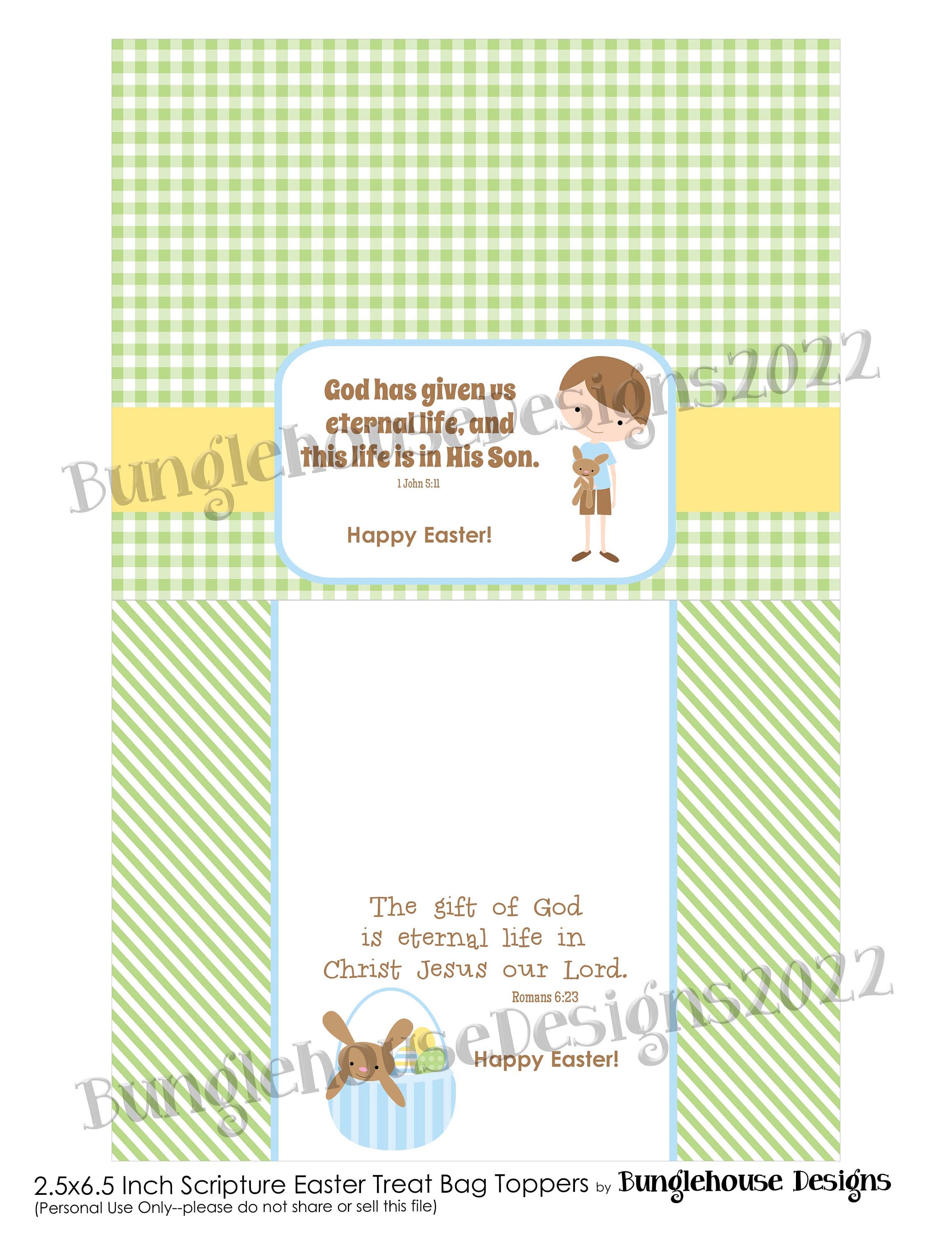 Easter Treat Bag Toppers for Kids | Printable Christian, Easter ...