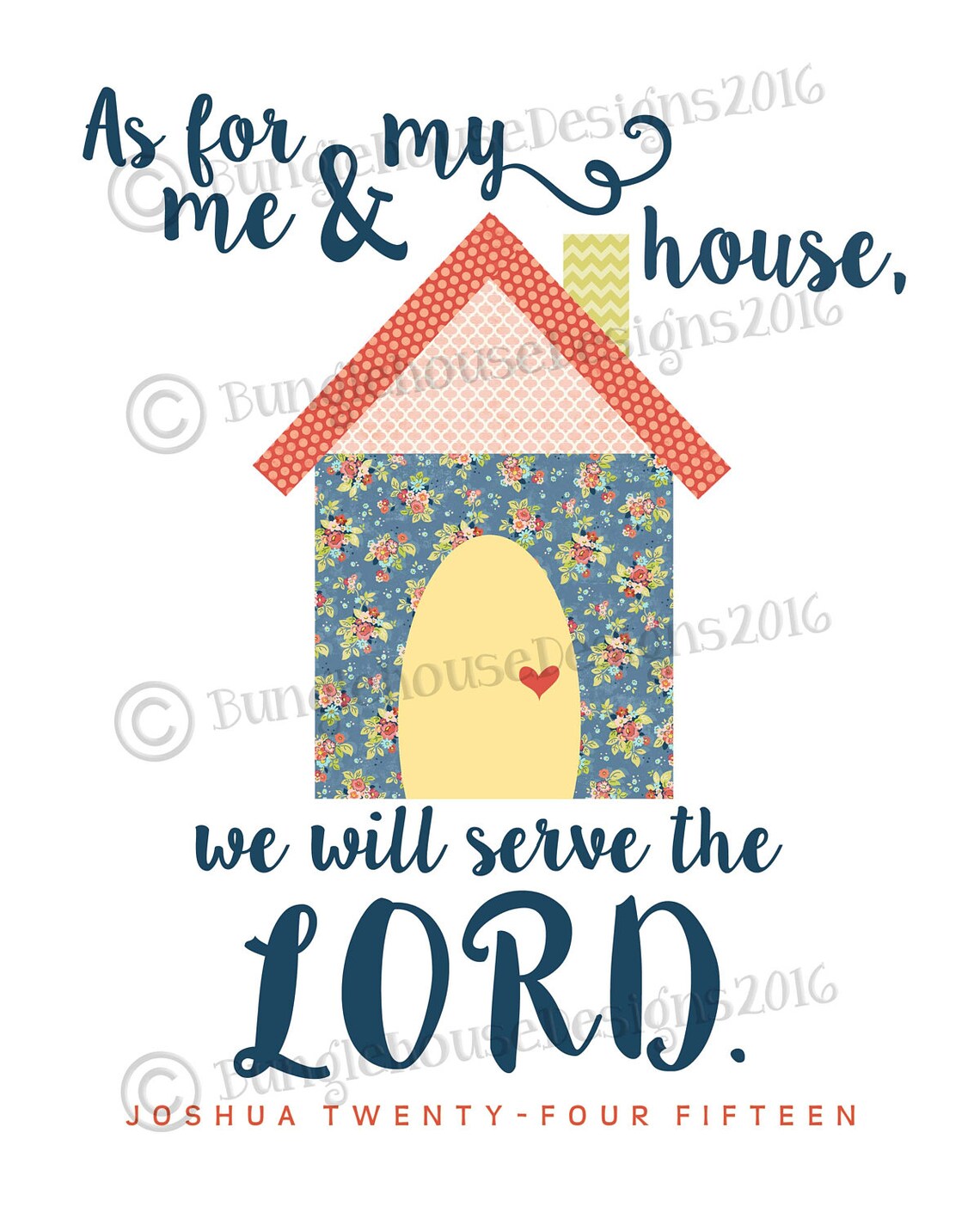 Printable Christian Wall Art as for Me and My House - Etsy