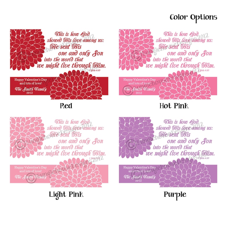 Bible Verse Valentines | Set of 3 Valentine Cards | 1 John Scripture ...