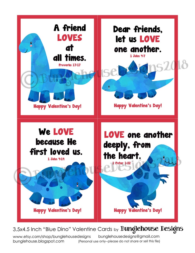 Dinosaur Valentines | Christian Valentine Cards | Scripture Valentines ...