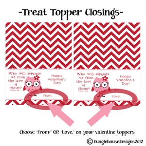 Owl Valentine | Treat Bag Topper for Kids | Treat Label | DIY PRINTABLE ...