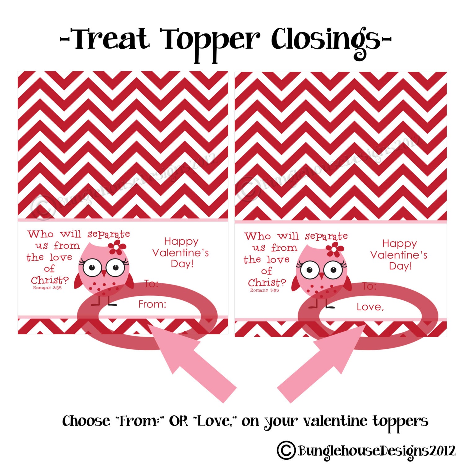 Owl Valentine Treat Bag Topper for Kids Treat Label DIY | Etsy