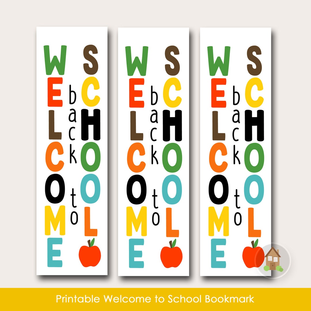 Welcome Back to School Printable Bookmark | Cute and Simple Printable ...