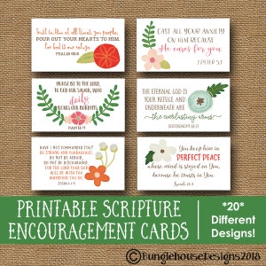 Scripture Encouragement Cards | Printable Bible Verses | Lunch Notes ...