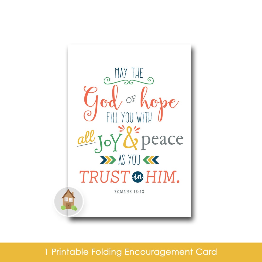 Bible Verse Encouragement Card | Printable Christian Greeting Card ...