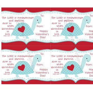 Printable Valentine Card Turtle Valentine Childrens Christian Classroom ...