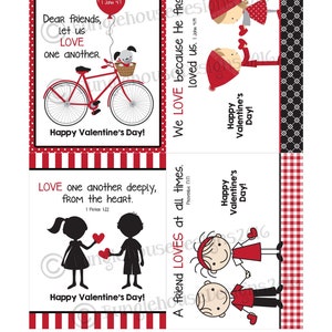 Christian Kids Friendship Valentines, Printable Scripture Valentine ...