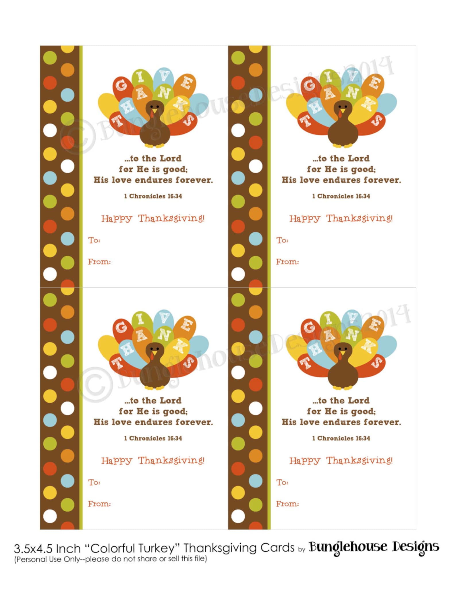 Printable Thanksgiving Card Kids Thanksgiving Card DIY | Etsy