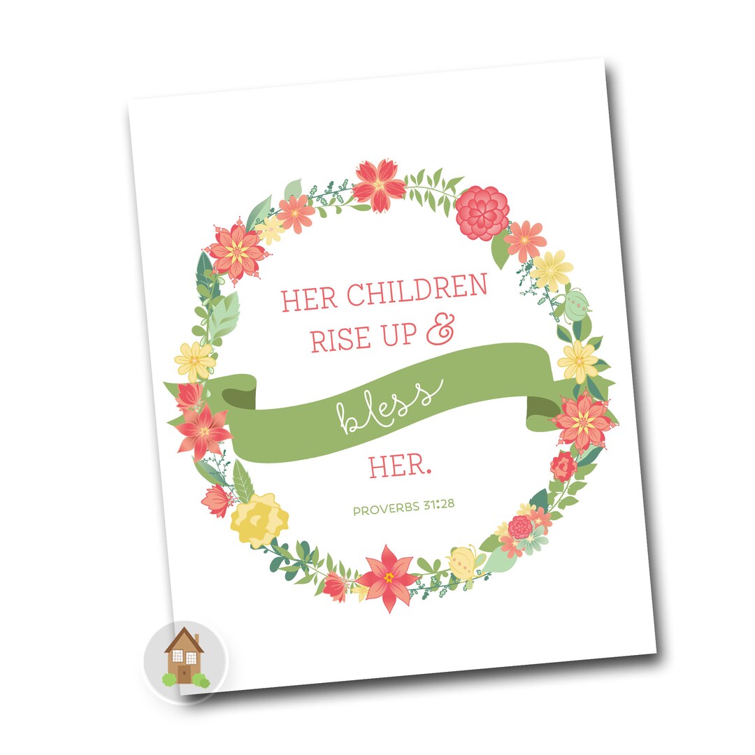 Mother's Day Printable | Bible Verse Wall Art | DIY PRINTABLE ...