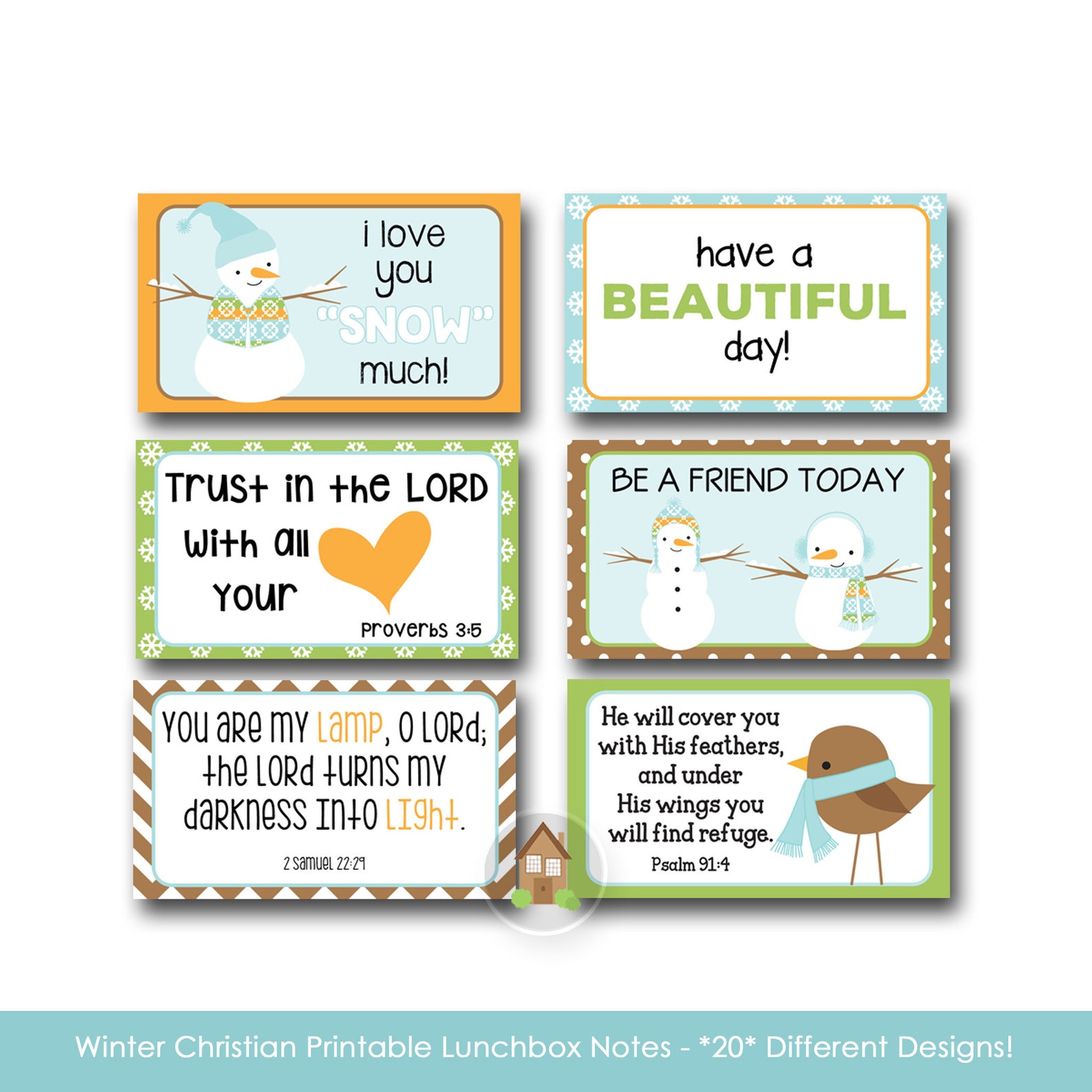 Winter Lunch Box Notes | Christian, Scripture Lunch Box Notes | January ...
