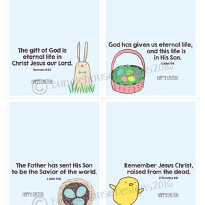 Easter Scripture Treat Bag Toppers | Cute Christian Easter Goody Bag ...