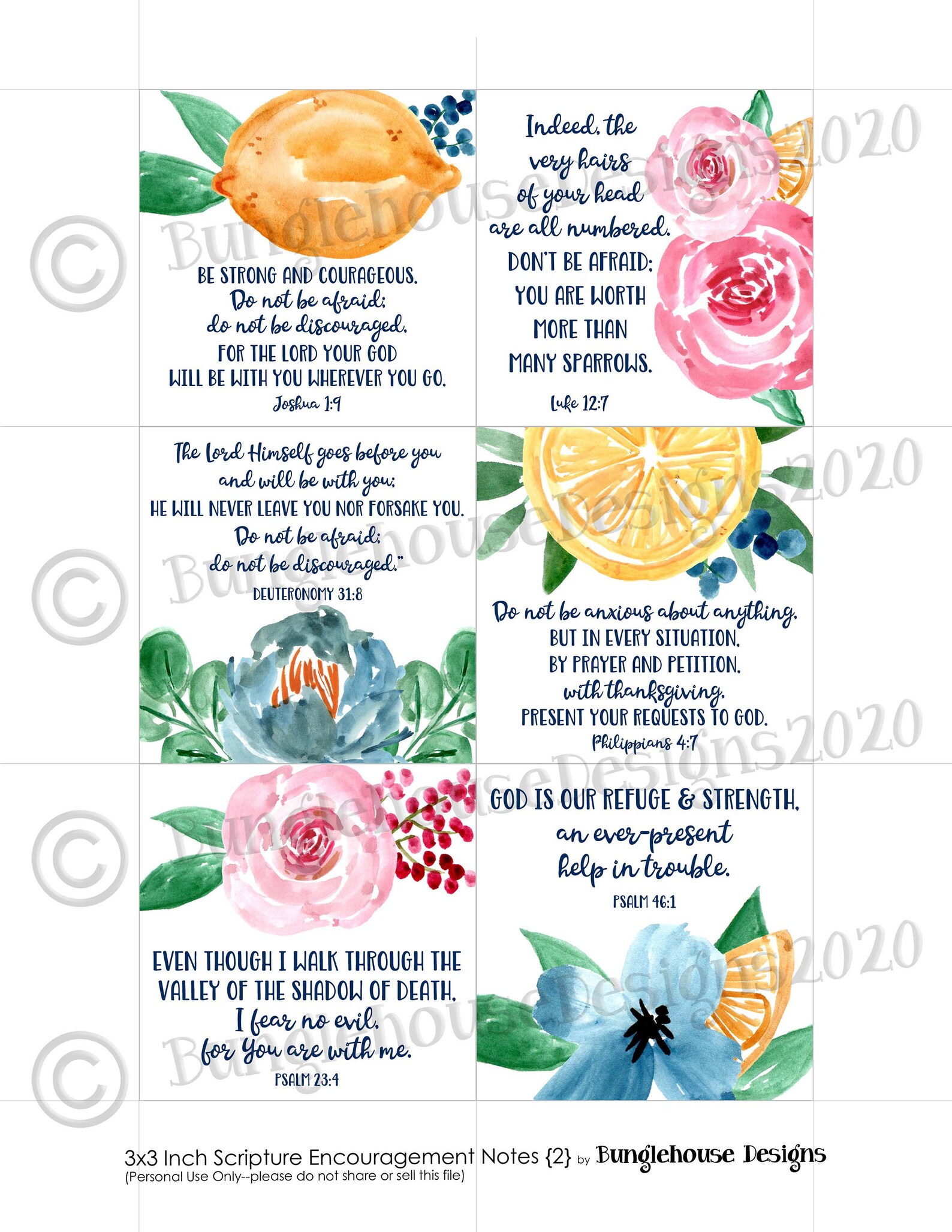 Scripture Encouragement Cards, Bible Verses for Fear, Anxiety and Worry ...