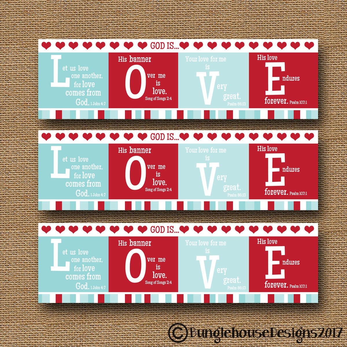 Christian Valentine's Day Bookmark God is LOVE Printable - Etsy