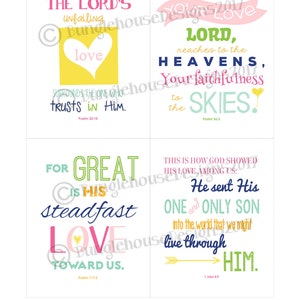 Set of 12 Scripture Valentines | Christian Valentines Bundle | Love of ...