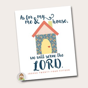 Printable Christian Wall Art as for Me and My House Scripture Art for ...