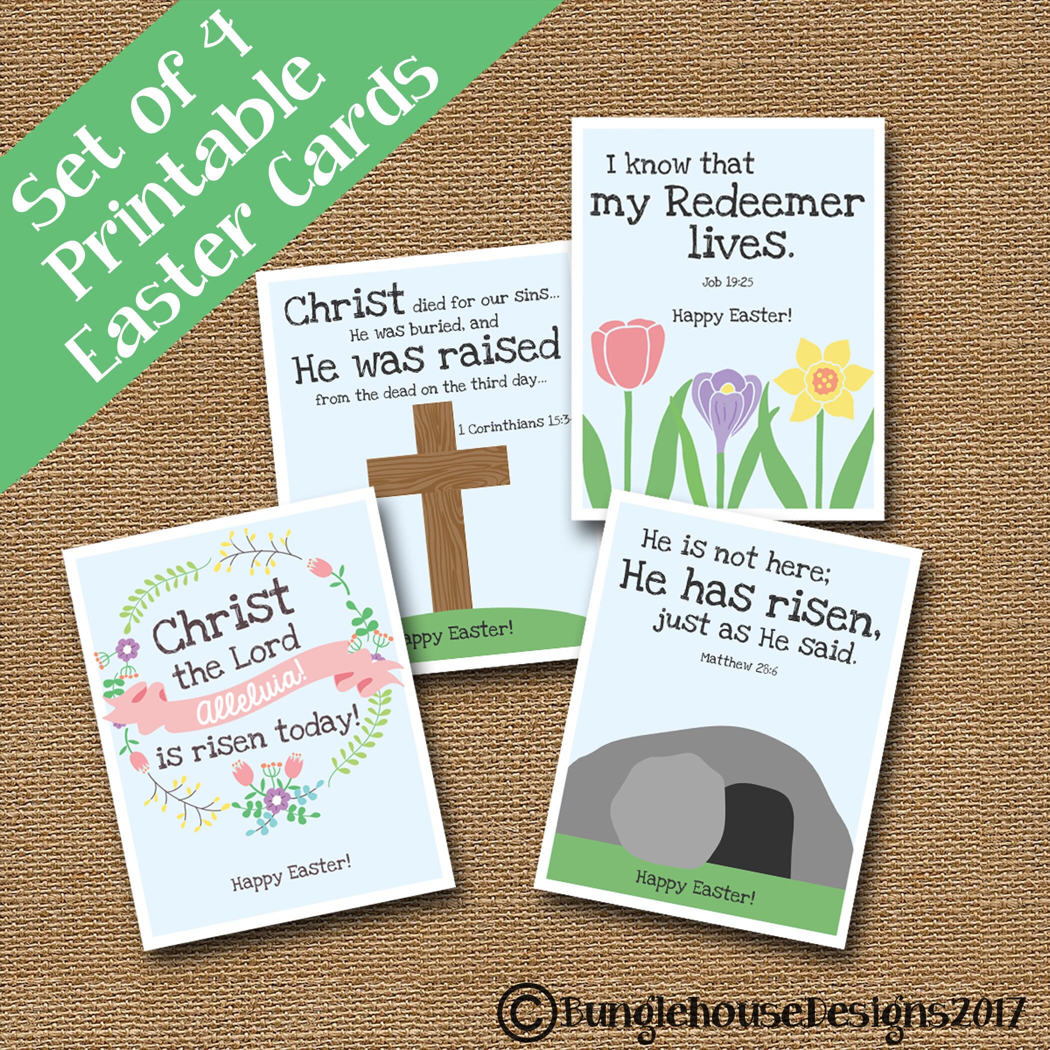 Kids Printable Christian Easter Cards Religious Bible - Etsy UK