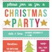 Christmas Party Invitation Colorful Holiday Party Invite - Etsy