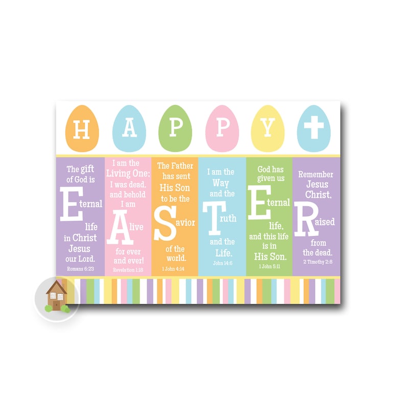 Scripture Easter Card Printable Easter Card DIY PRINTABLE - Etsy