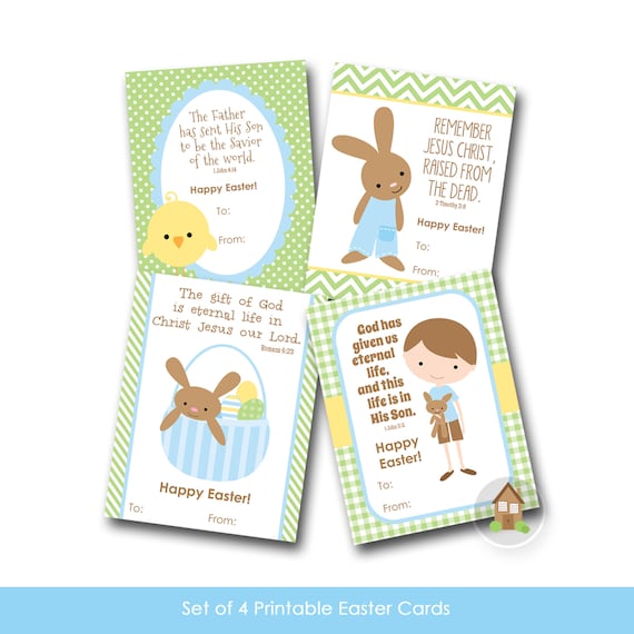 Children's Easter Cards Printable Christian Easter Card - Etsy