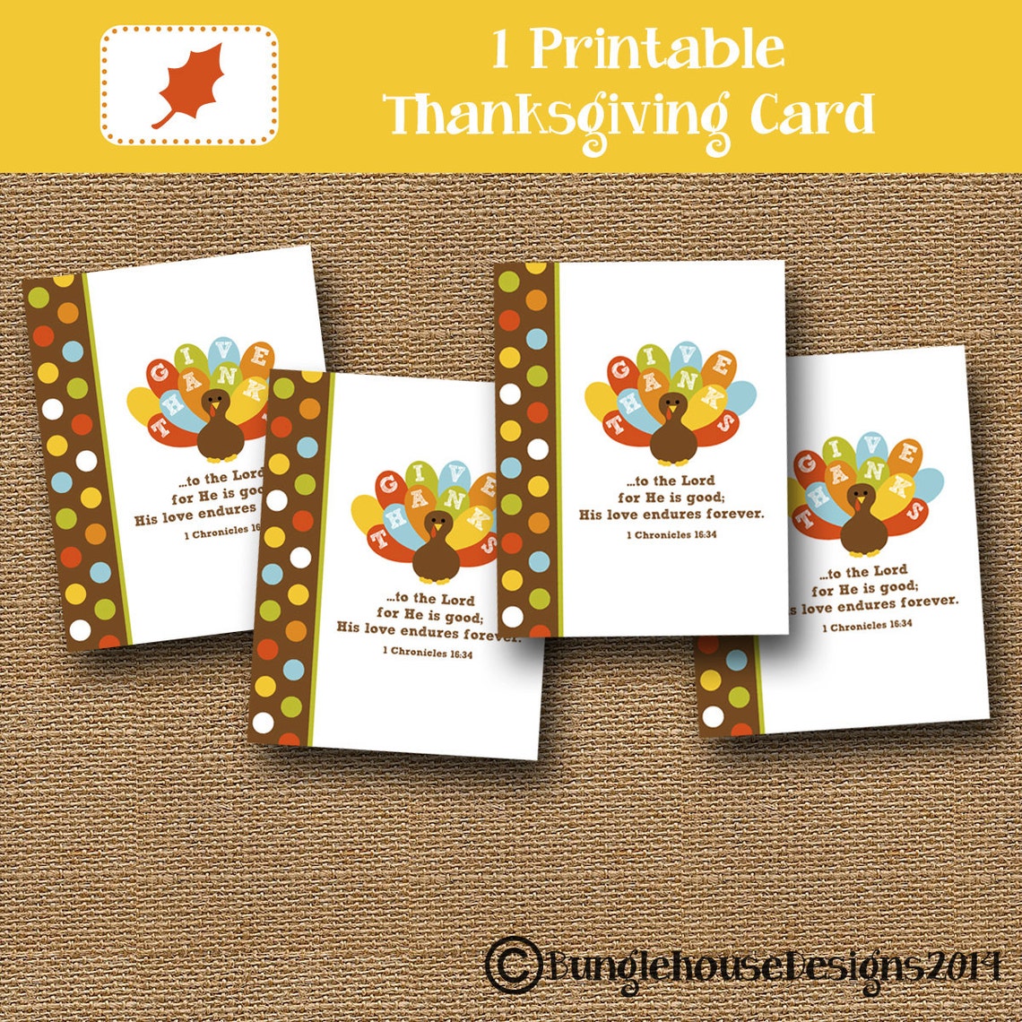Printable Thanksgiving Card Kids Thanksgiving Card DIY - Etsy