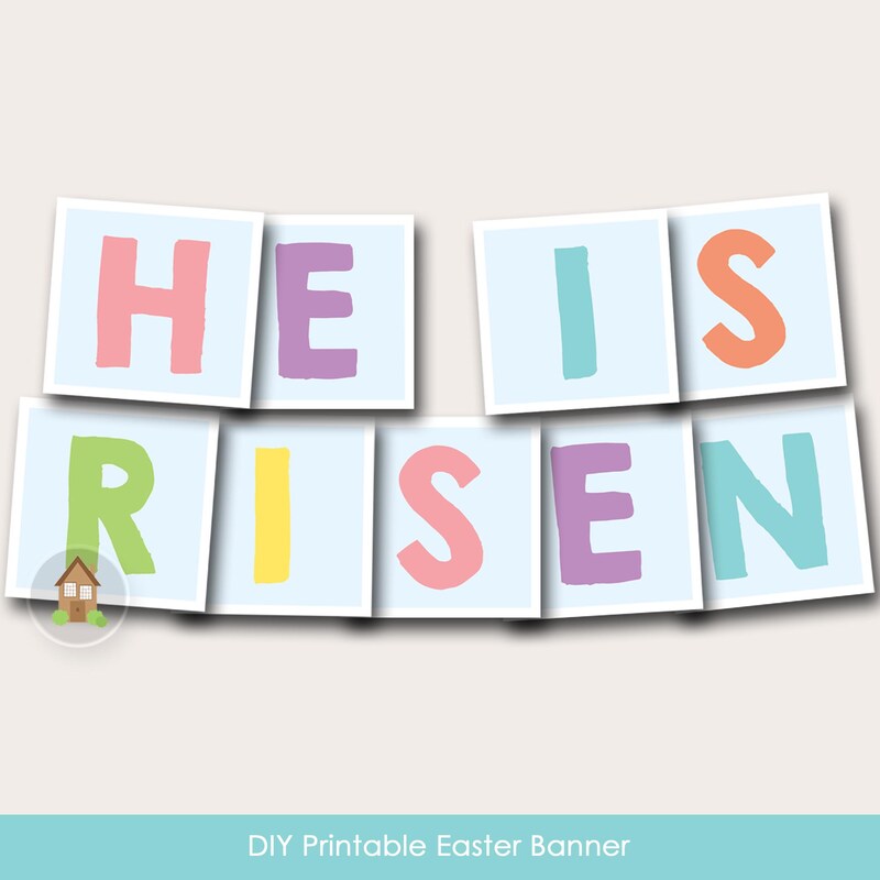 He is Risen Banner - Etsy