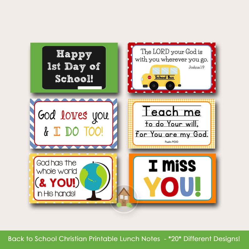 Back to School Lunch Box Notes | Printable Lunchbox Notes for Kids ...