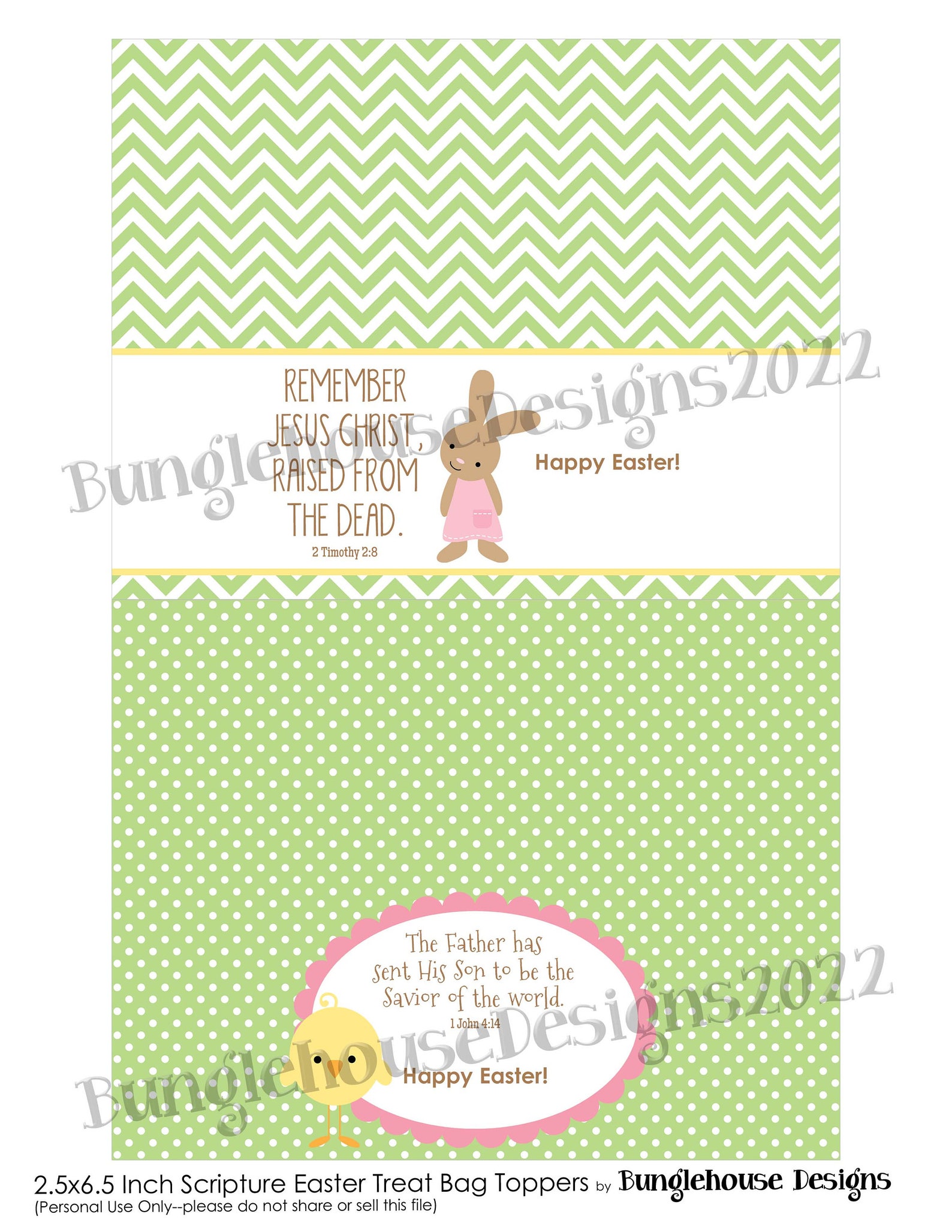 Cute Easter Scripture Bible Verse Treat Toppers for Girls | Etsy