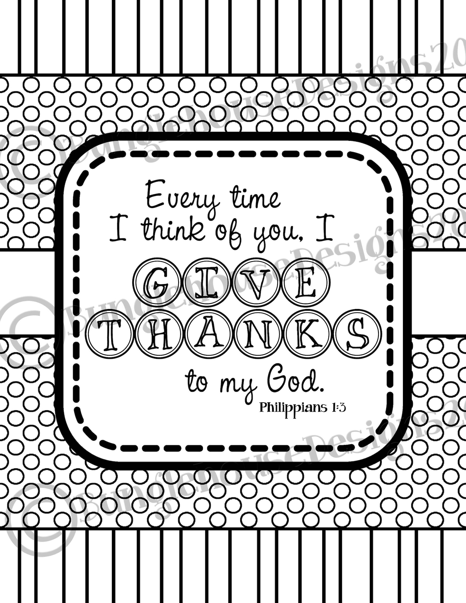 Printable Thanksgiving Coloring Pages Give Thanks Scripture - Etsy