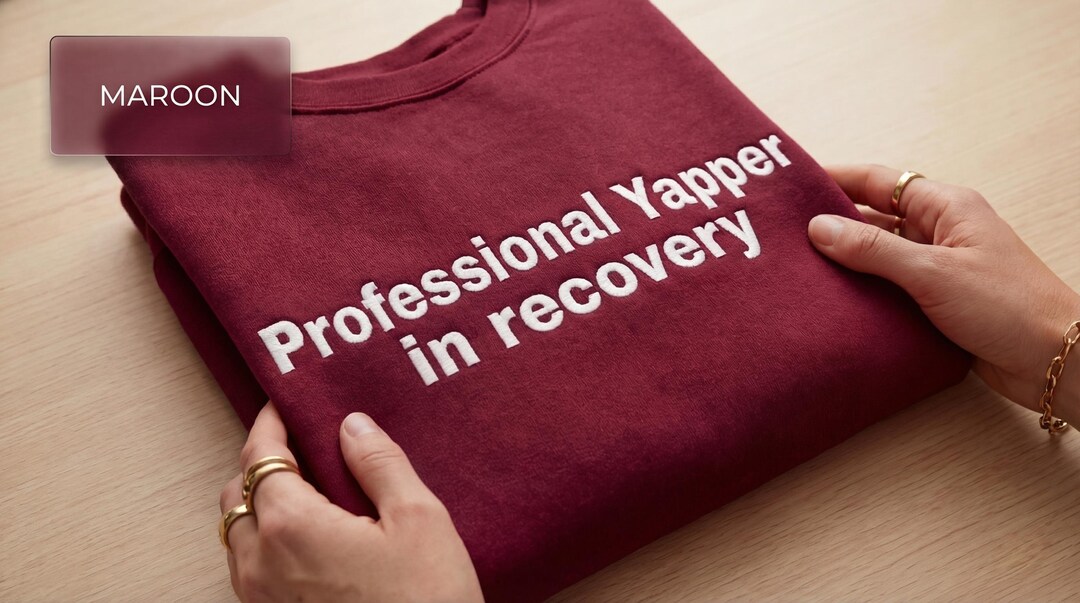 Professional Yapper in Recovery Embroidered Sweatshirt, Funny Aesthetic ...