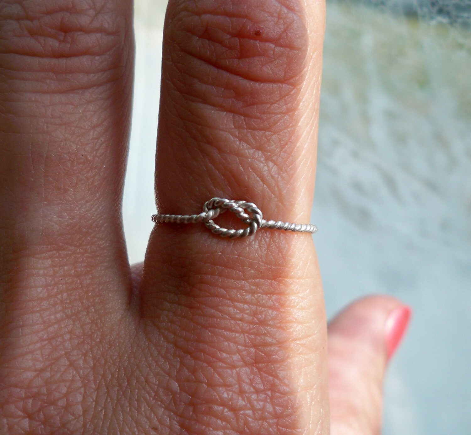 Sterling Silver Rope Knot Ring Tie the Knot Bridesmaid Gift - Etsy