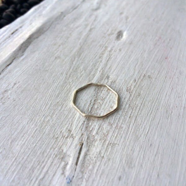 Thin Hammered Ring - Etsy
