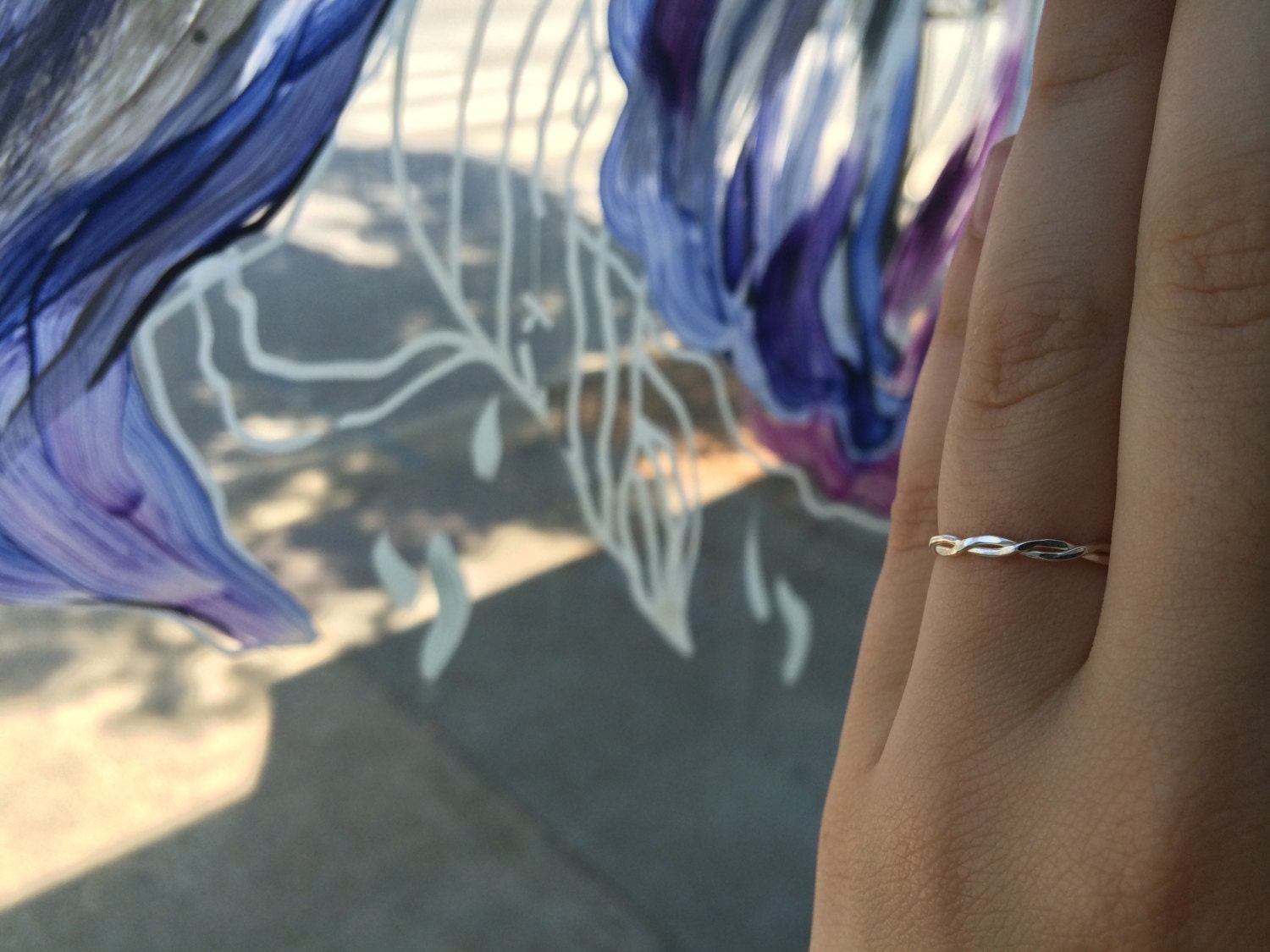 Hammered Infinity Twist Sterling Silver Stacking Ring Custom - Etsy