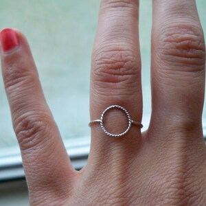 Sterling Silver Karma Ring With Rope Detail Eternity Ring - Etsy