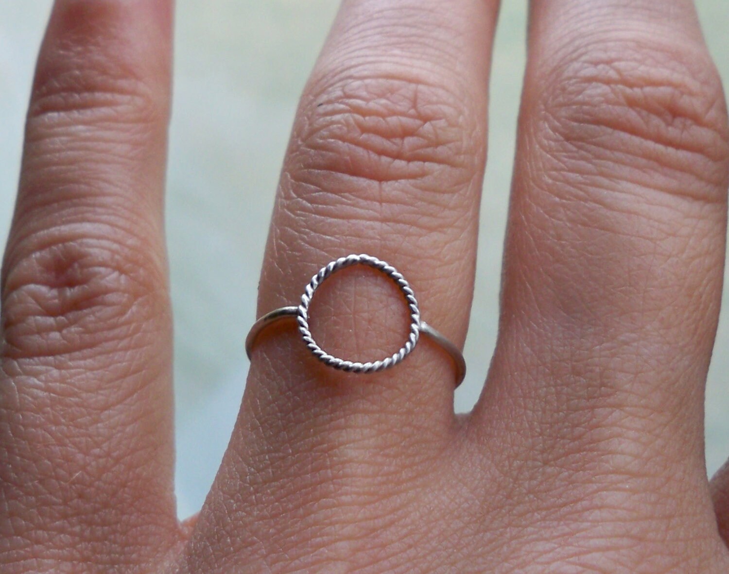 Sterling Silver Karma Ring With Rope Detail Eternity Ring - Etsy
