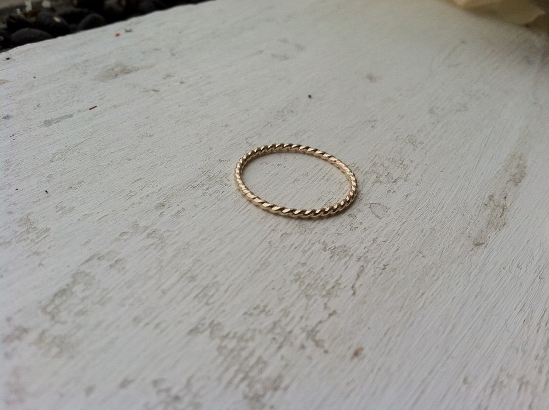 16g 1.3mm Thick Rope Textured 14k Yellow Gold Fill - Etsy
