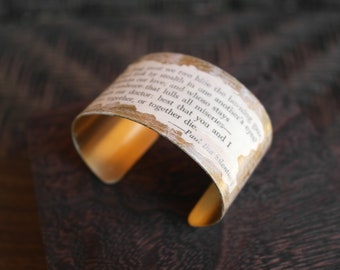 Jane Austen Pride and Prejudice Metal Stamped Quote Cuff - Etsy