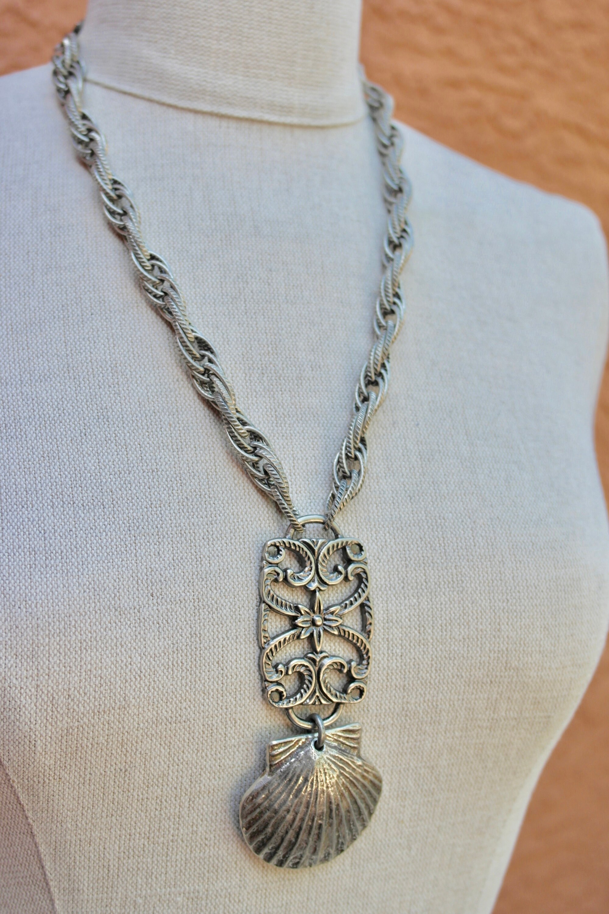 Shell Shield Necklace - Etsy