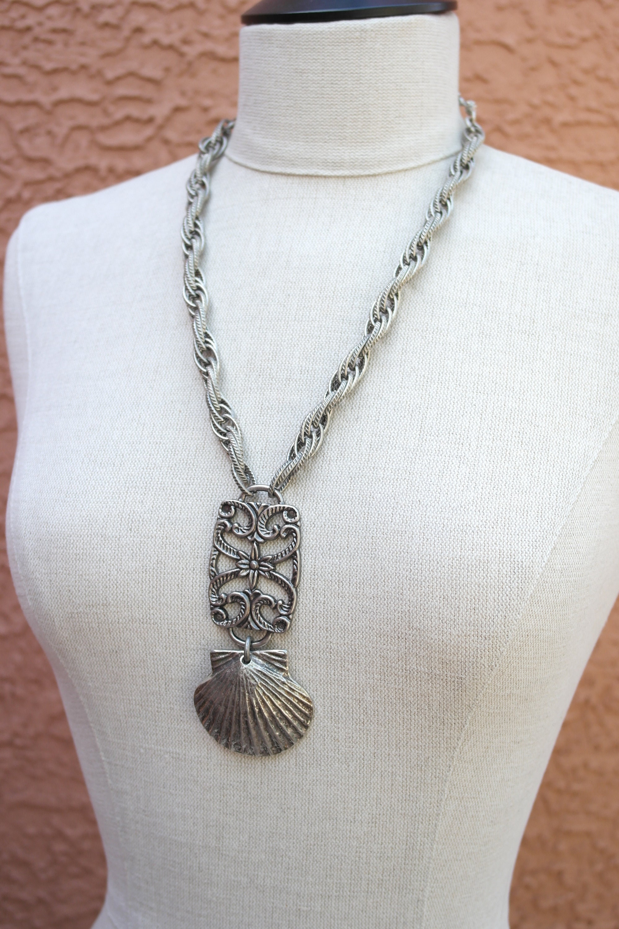 Shell Shield Necklace - Etsy