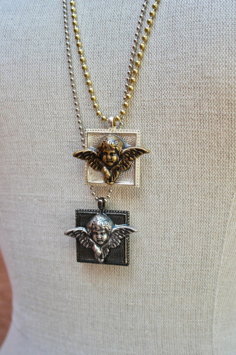 Angel Angel Ball Chain Necklaces - Etsy