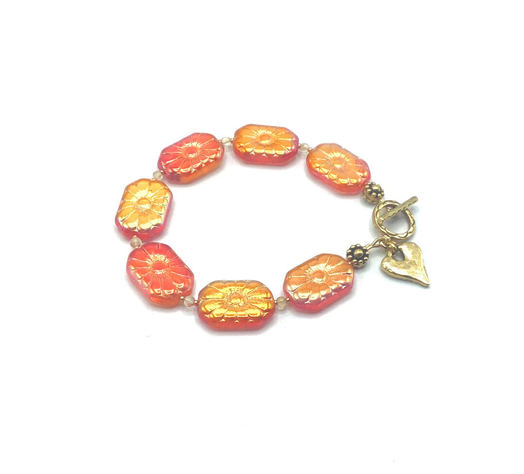 Blazing Flowers Bracelet - Etsy