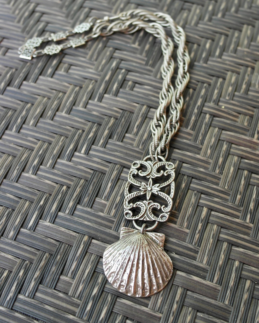 Shell Shield Necklace - Etsy