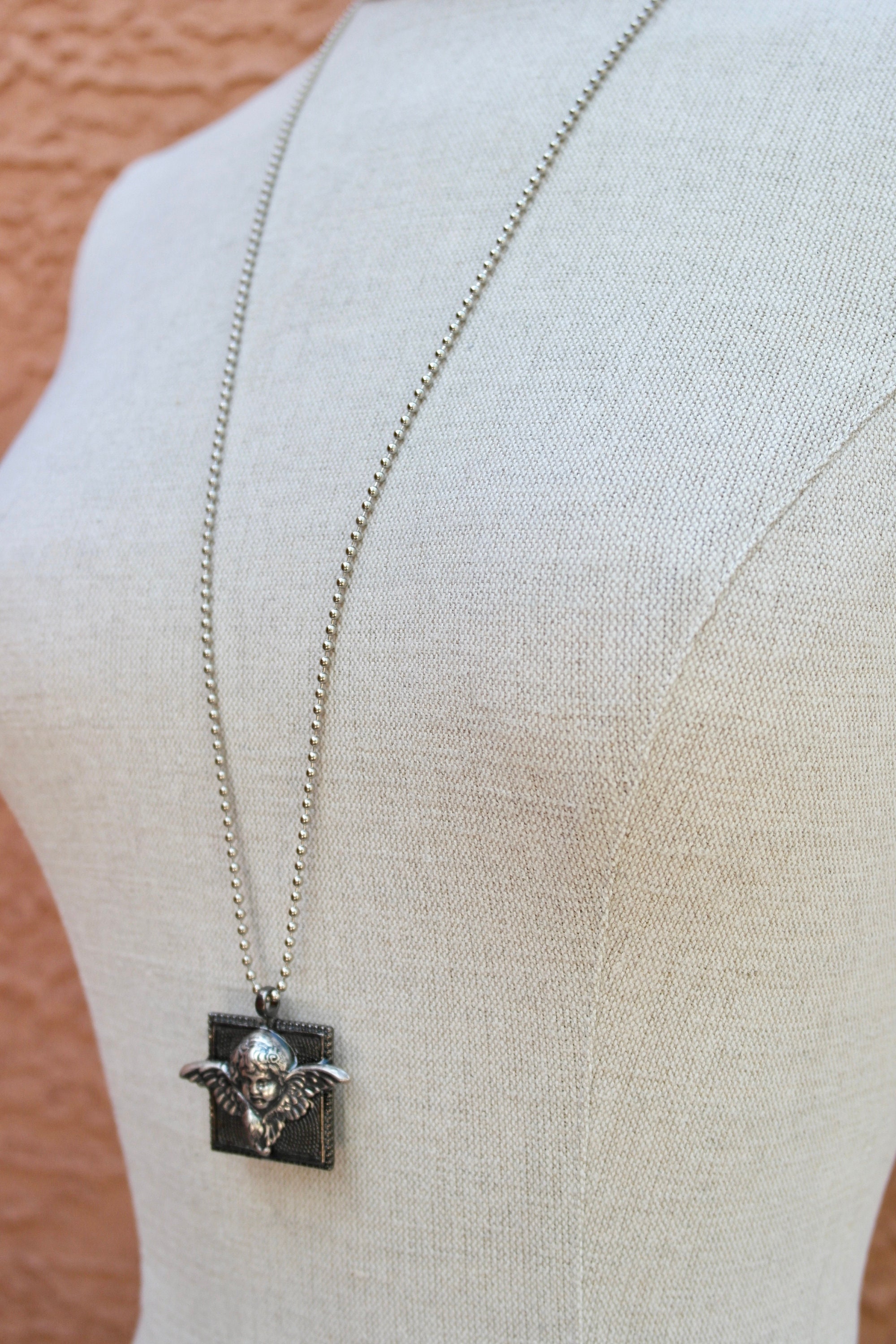 Angel Angel Ball Chain Necklaces - Etsy